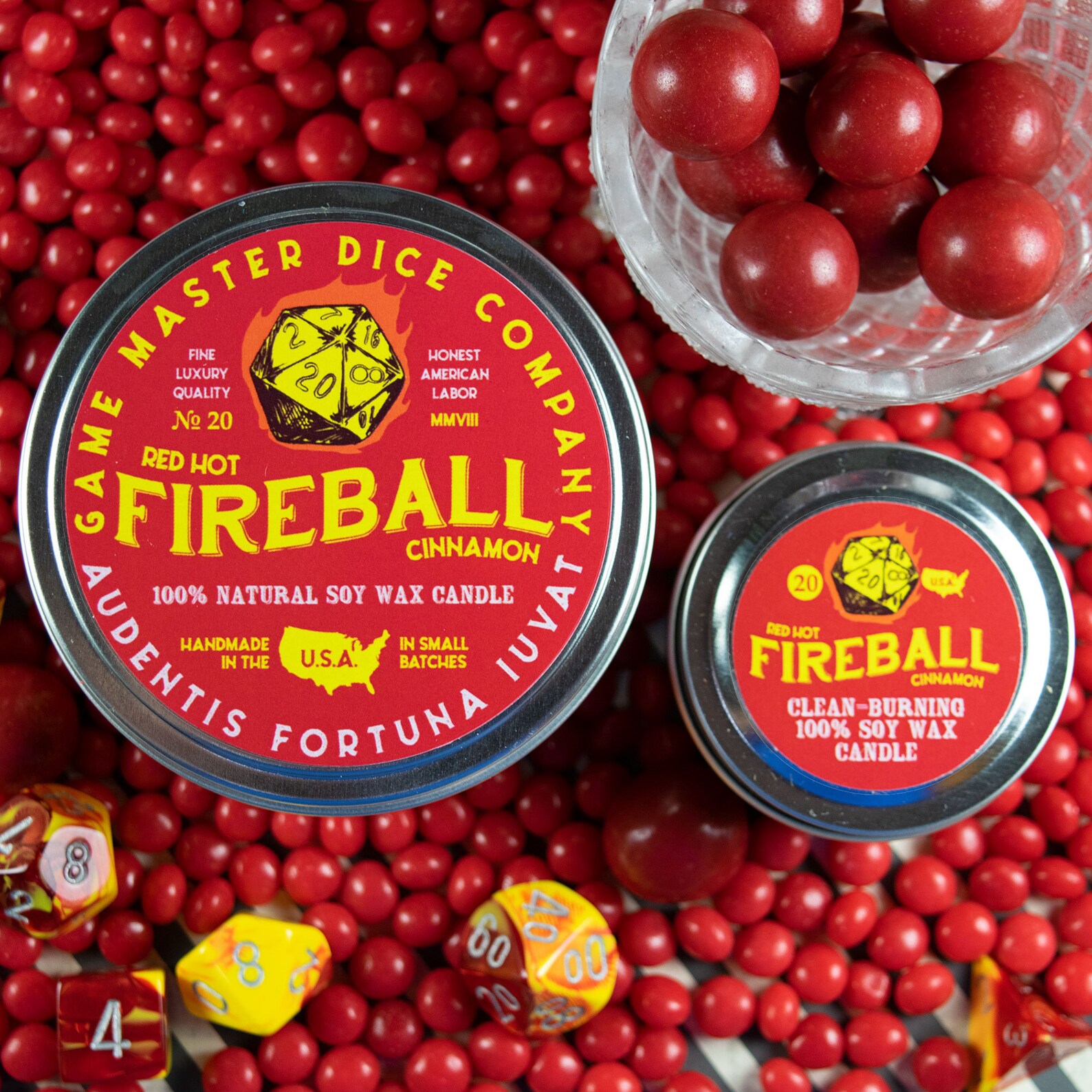 Fireball Gaming Candle | Soy Candle | Hand Poured | Wizard | Red Hot ...