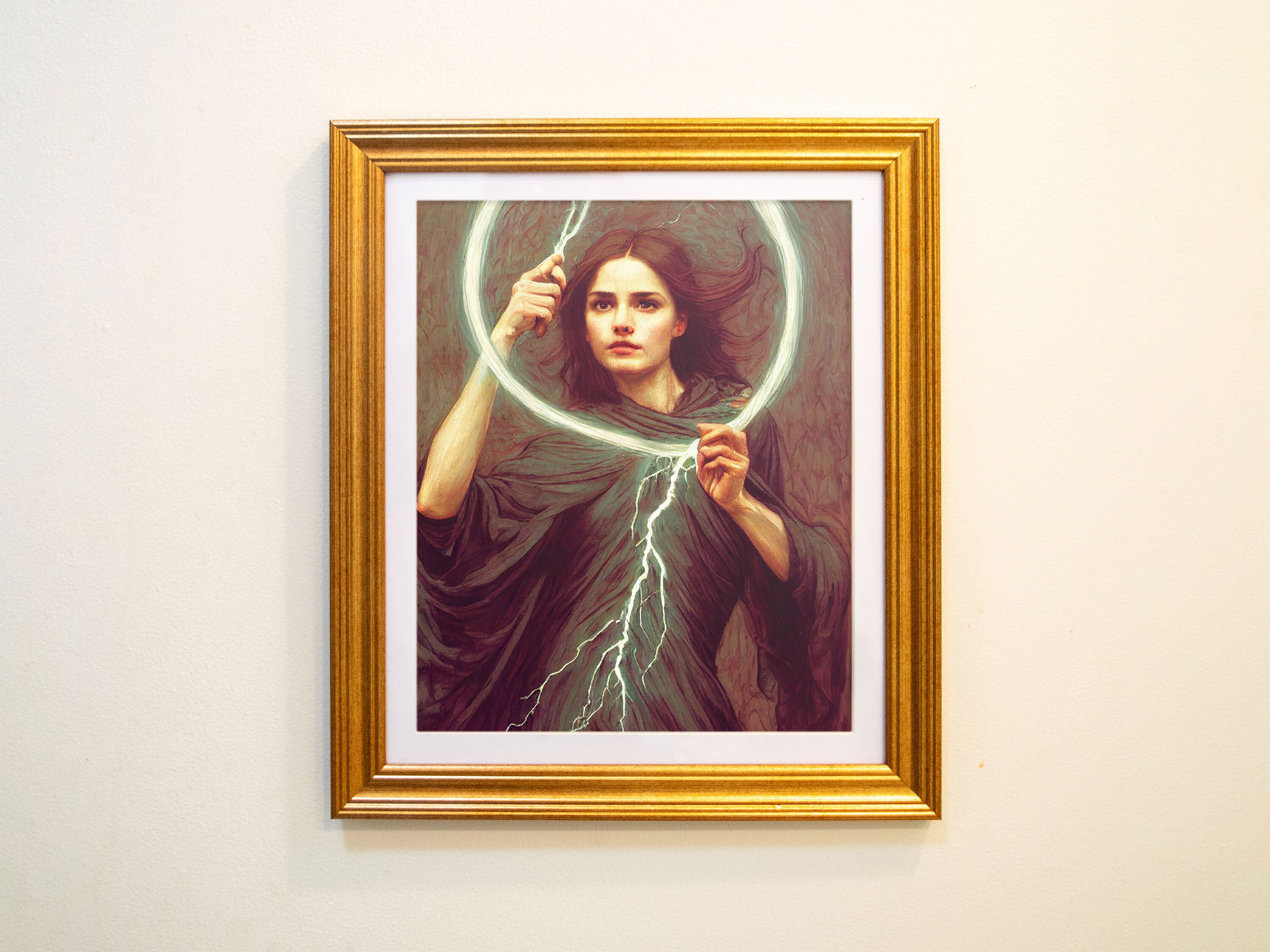 Wizard Calling Lightning | Fantasy Art Print | Giclée Painting by Kevin ...