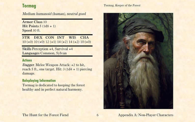 The Hunt for the Forest Fiend: A 5E Adventure Module for Characters of ...