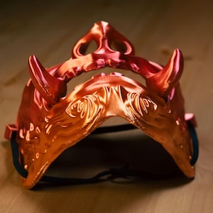 Samurai Oni Mask | Half Mask for Cosplay, LARP, Japanese Samurai ...