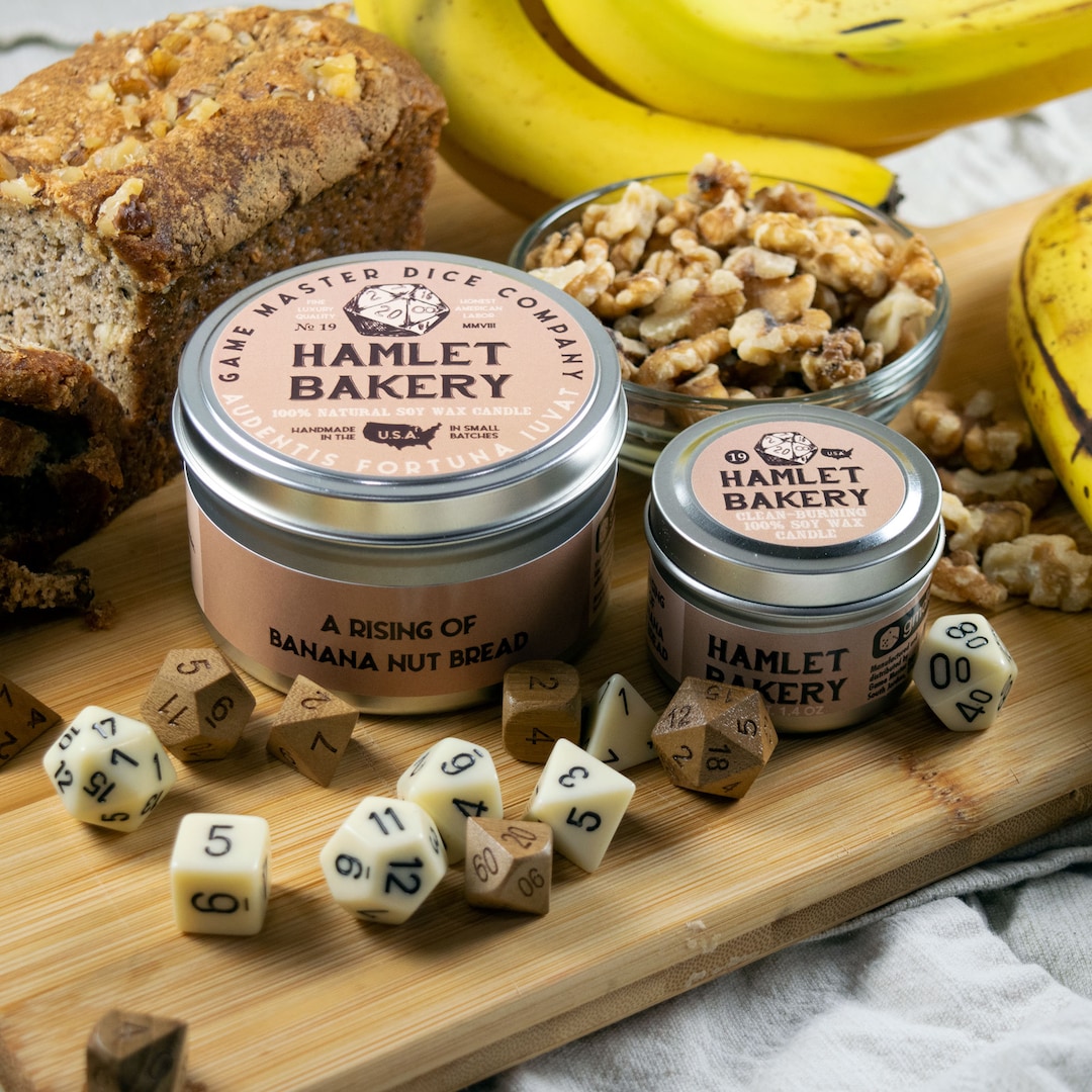 Hamlet Bakery Gaming Candle | Geek Gift | RPG | Gamer | DND | Banana ...