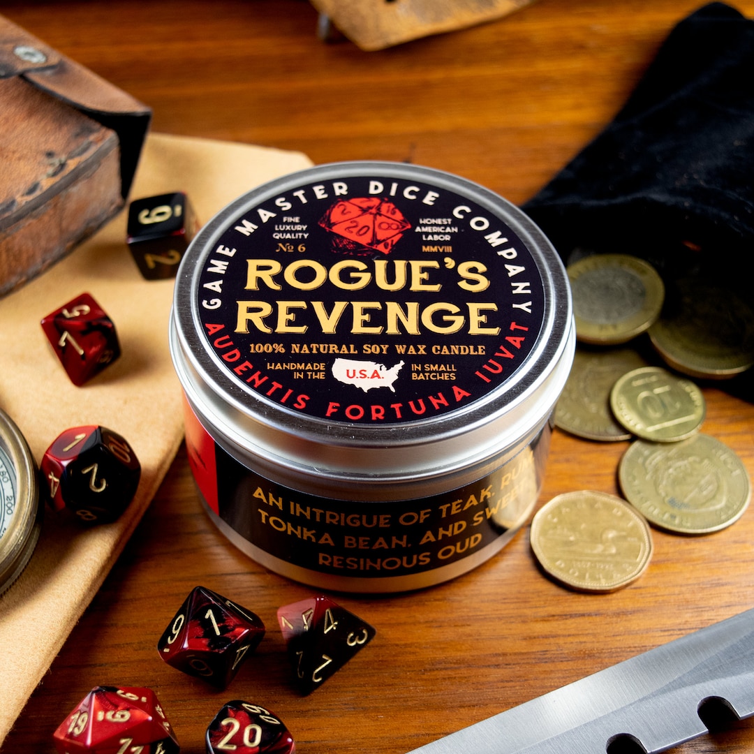 Rogue's Revenge Gaming Candle | Geek Gift | RPG | Gamer | DND | 20oz ...