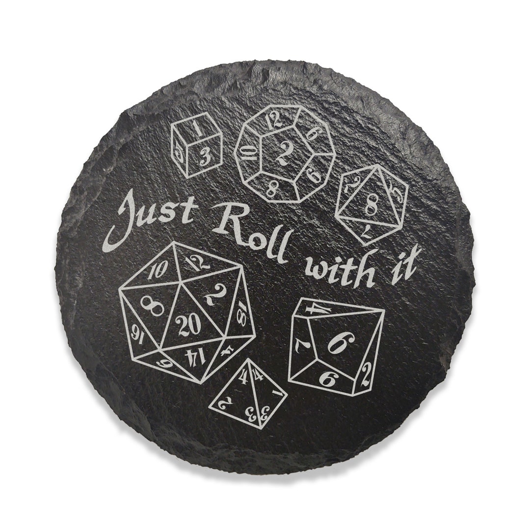 Funny D&D Drink Coaster | Slate Coaster | Laser-engraved Beverage ...