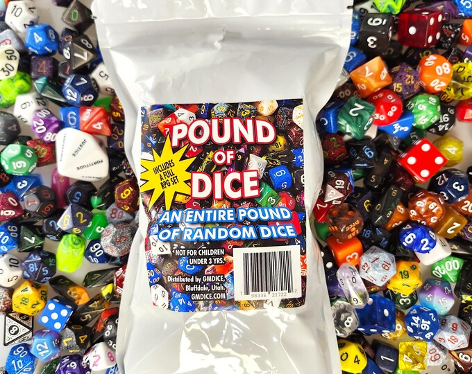 One Pound of Assorted Dice + One Set of RPG Dice | Random Dice Bag - Etsy