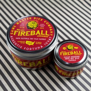 Fireball Gaming Candle | Soy Candle | Hand Poured | Wizard | Red Hot ...
