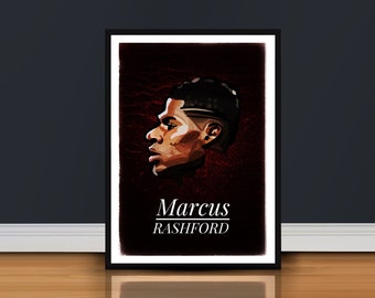 Marcus Rashford Portrait Drawing Giclée Print - Etsy
