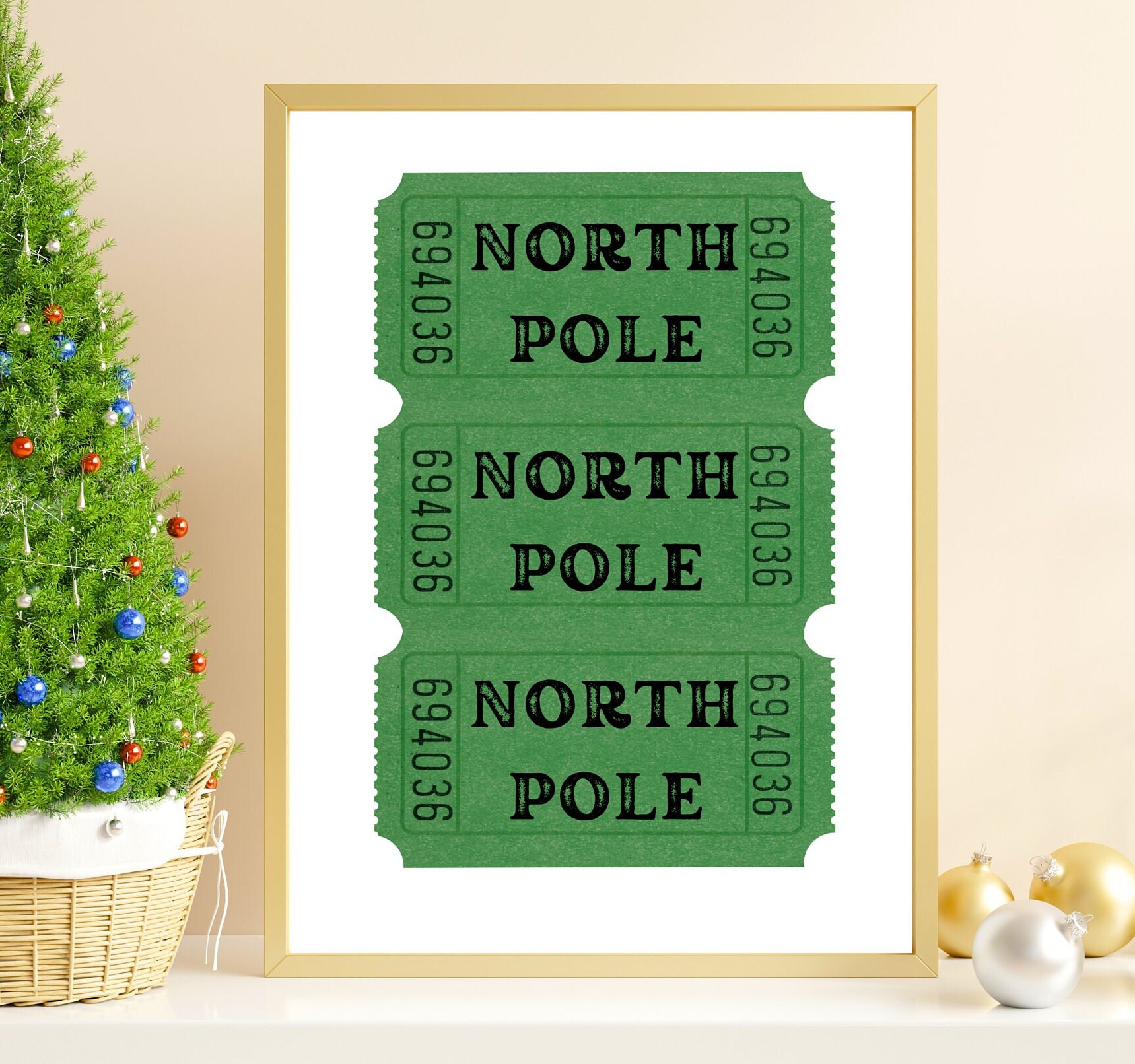 North Pole Ticket Print, Trendy Christmas Print, the Polar Express ...
