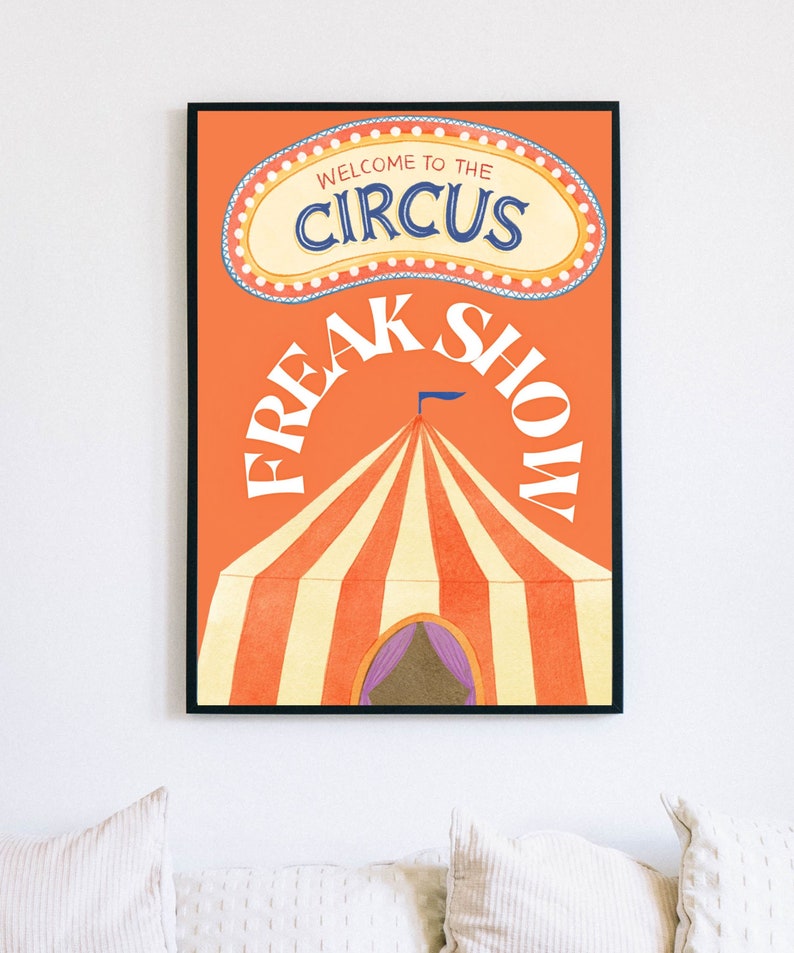 Circus Freak Show Wall Art Digital Download Etsy
