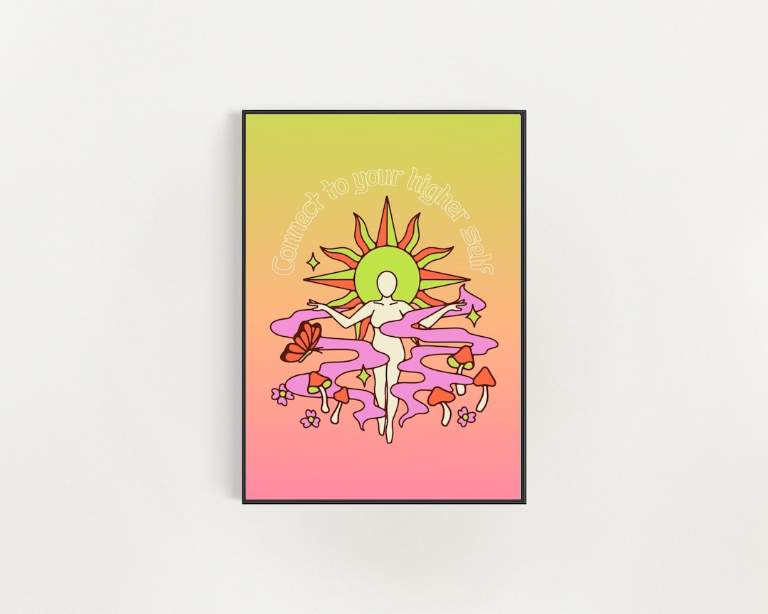 Higher Self Printable Wall Art, Spiritual Art Print, Digital Download ...