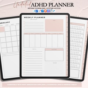 Undated ADHD Digital Planner, 2024 Portrait Planner, 2024 Planner, 2024 ...