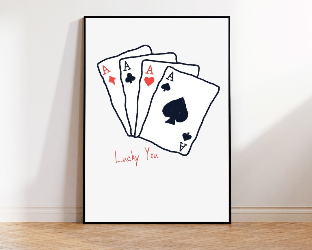 Lucky You Print, Trendy Wall Art, Digital Download - Etsy