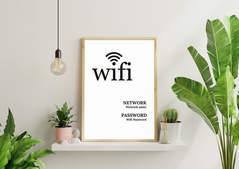 Wifi Password Sign Printable Wifi Sign Wifi Network Wifi - Etsy
