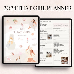 THAT GIRL Planner, 2024 Digital Planner, 2024 Portrait Planner, 2024 ...