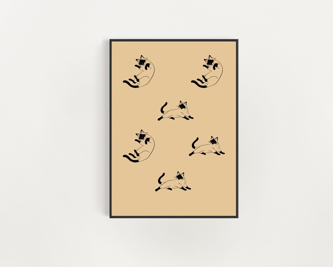 Siamese, Wall Art, Cats Print, Digital Download - Etsy