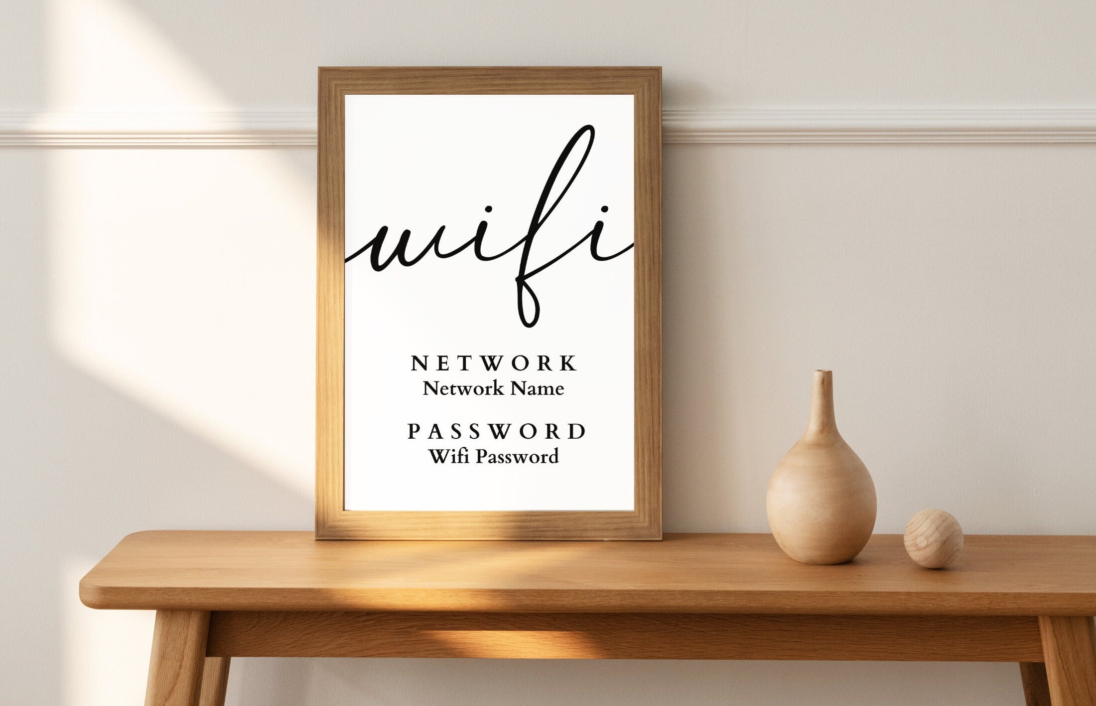 Wifi Password Sign Printable, Wifi Sign, Wifi Network, Wifi Password ...