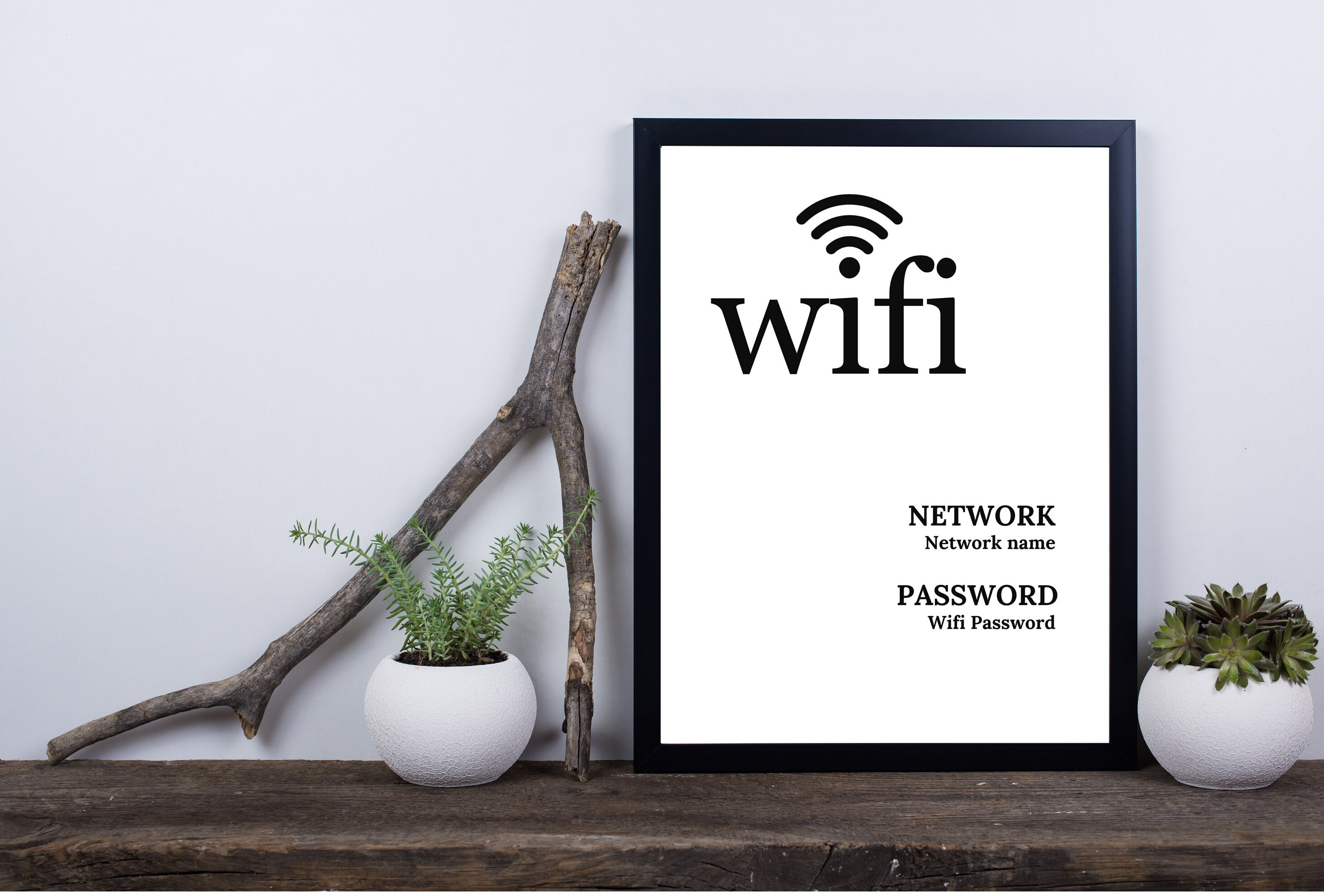 Wifi Password Sign Printable, Wifi Sign, Wifi Network, Wifi Password ...