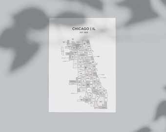 Cincinnati Flat City Maps | Etsy