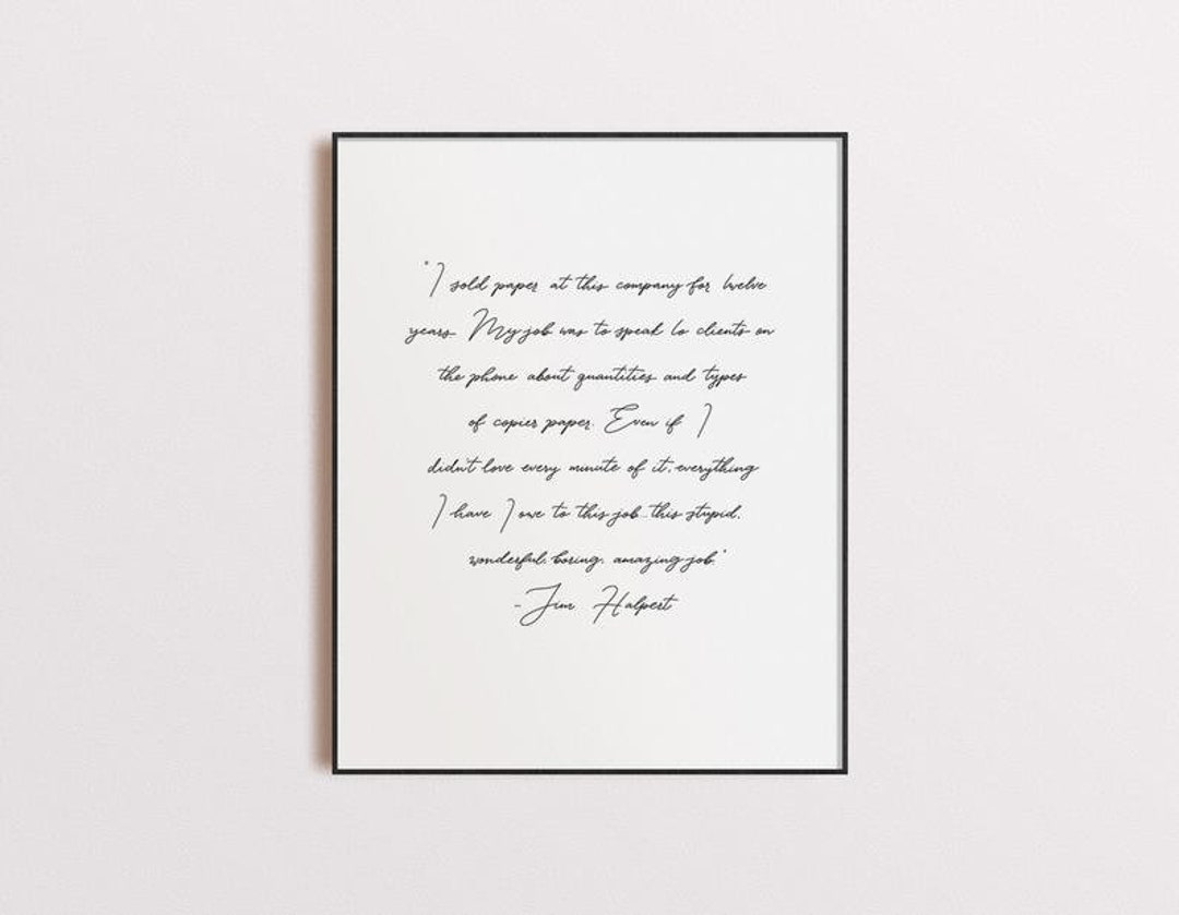 The Office Finale Quotes Jim Halpert - Etsy