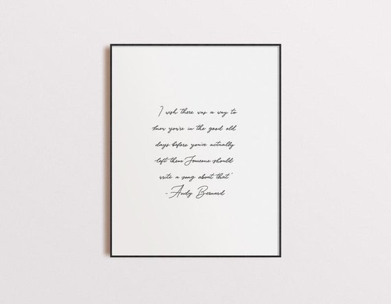 The Office Finale Quotes Andy Bernard - Etsy