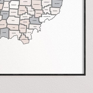 Ohio Flat State Maps Digital Poster Download - Etsy