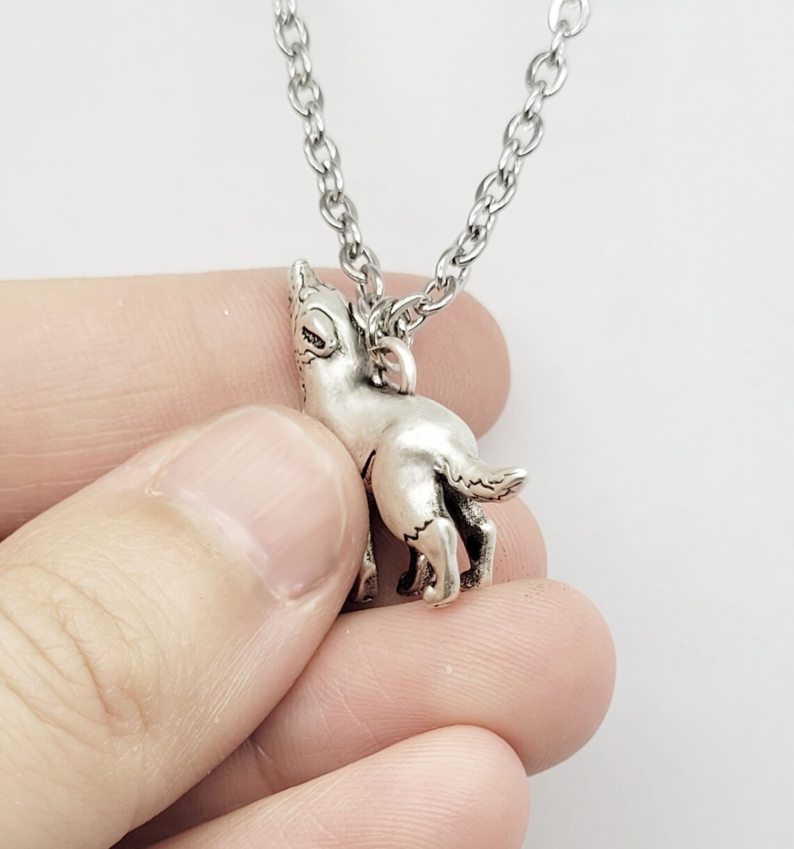 Howling Wolf Pendant Wolf Necklace Howling Wolf Charm Animal - Etsy