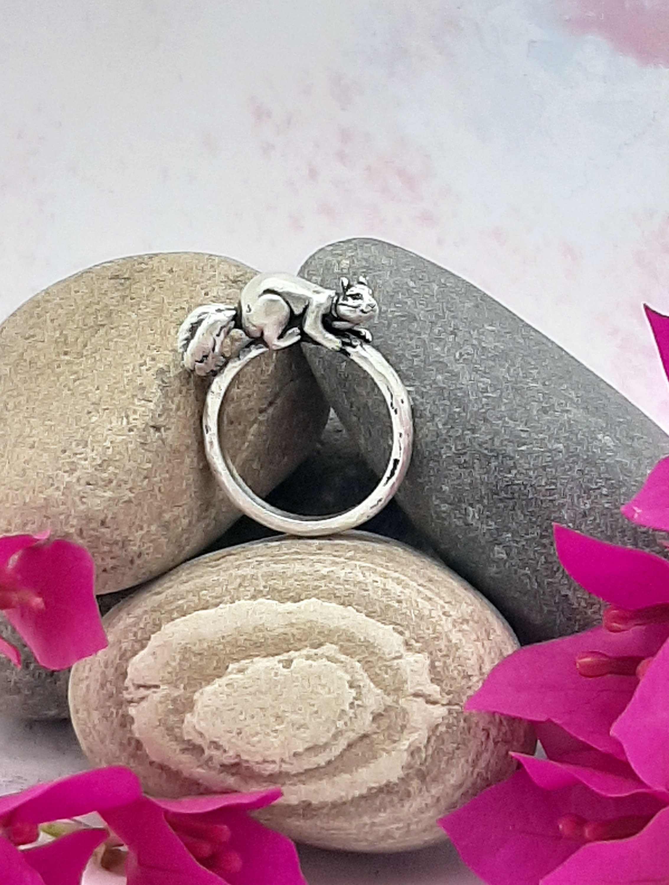 Squirrel Ring Sterling Silver 3d Sculpted Made in Usa - Etsy