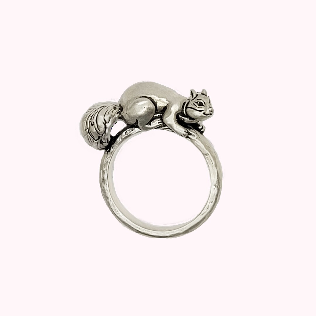 Squirrel Ring - Sterling Silver - 3d Sculpted - Made in Usa - Recycled ...