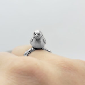Bird Ring in Sterling Silver - Larger Size - Perfect Gift for Bird ...