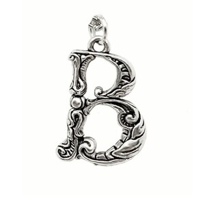 Initial Pendant Charm Necklace Letter B - Unique Letter B Pendant ...