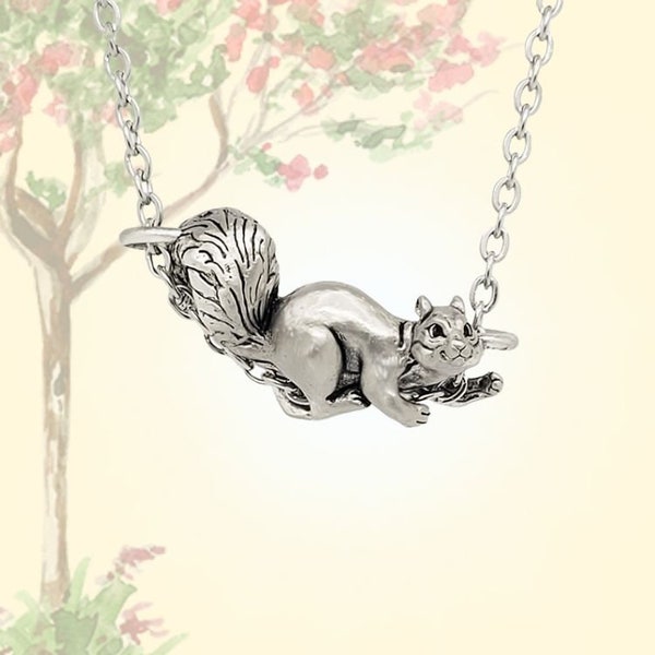 Squirrel Necklace - Etsy