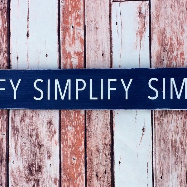 Simplify Sign - Etsy
