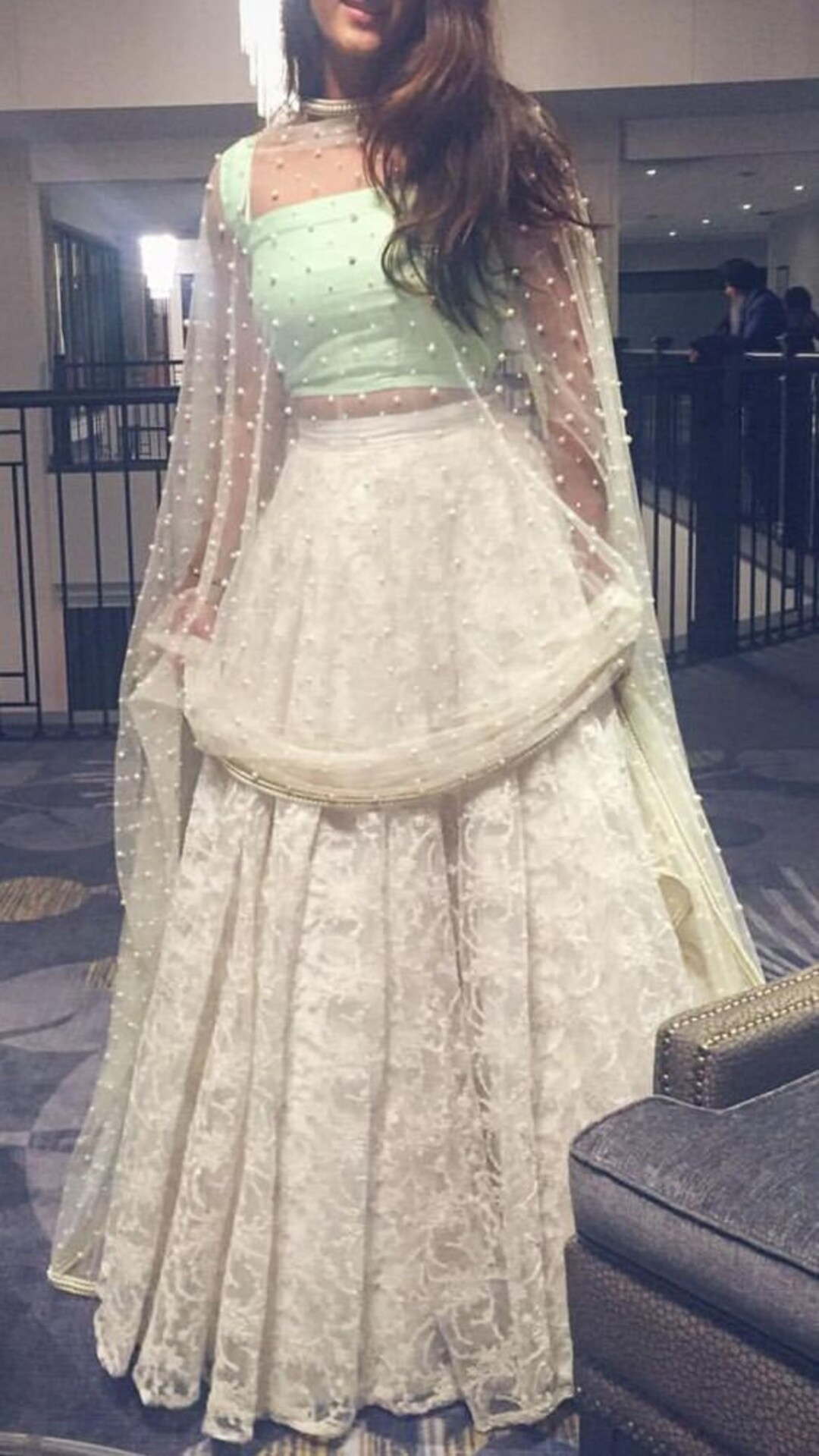 White Lehenga Choli for Women Party Wear Designer Bollywood Lengha Sari ...