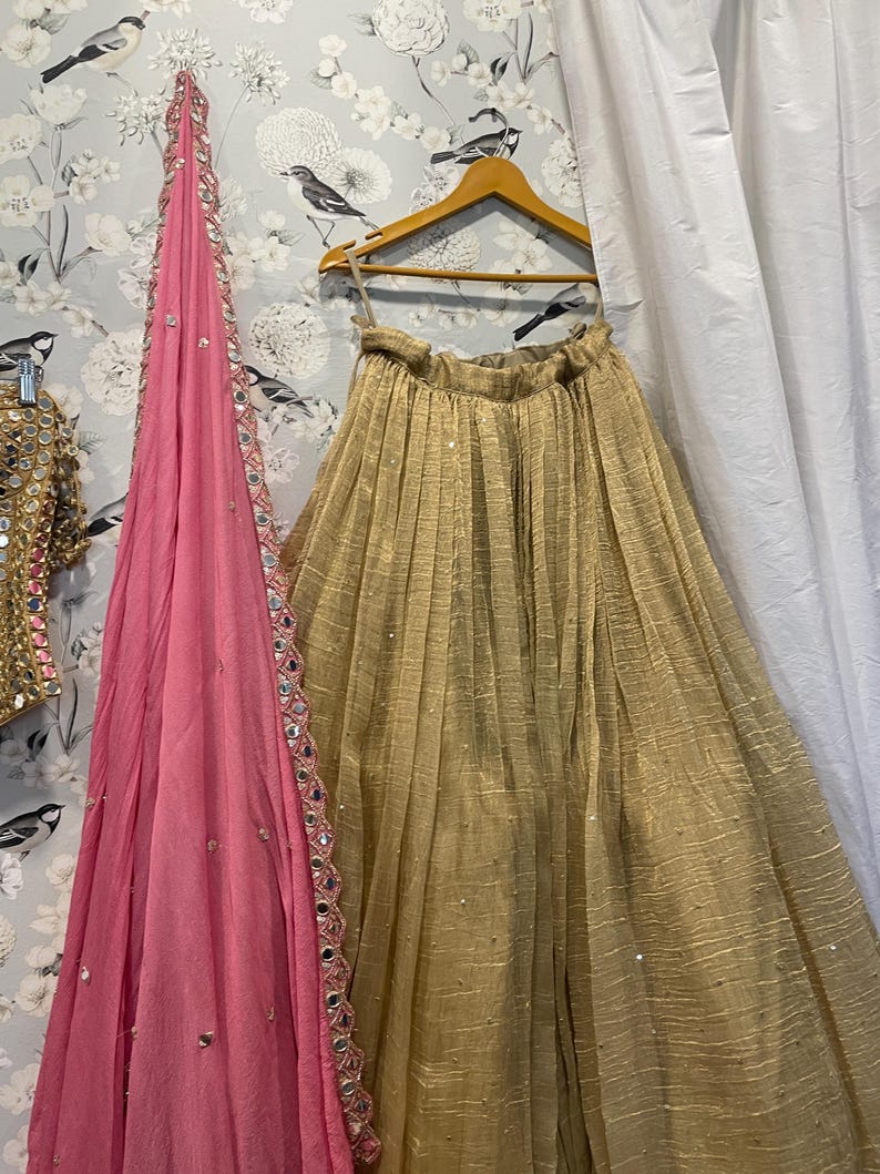 Mirror Work Corset Top: Handcrafted Gold Embellished Bustier, Party ...