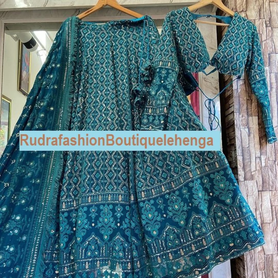 Green Lehenga Choli Lenga Lehnga Chania Choli Function Wear Lehenga ...