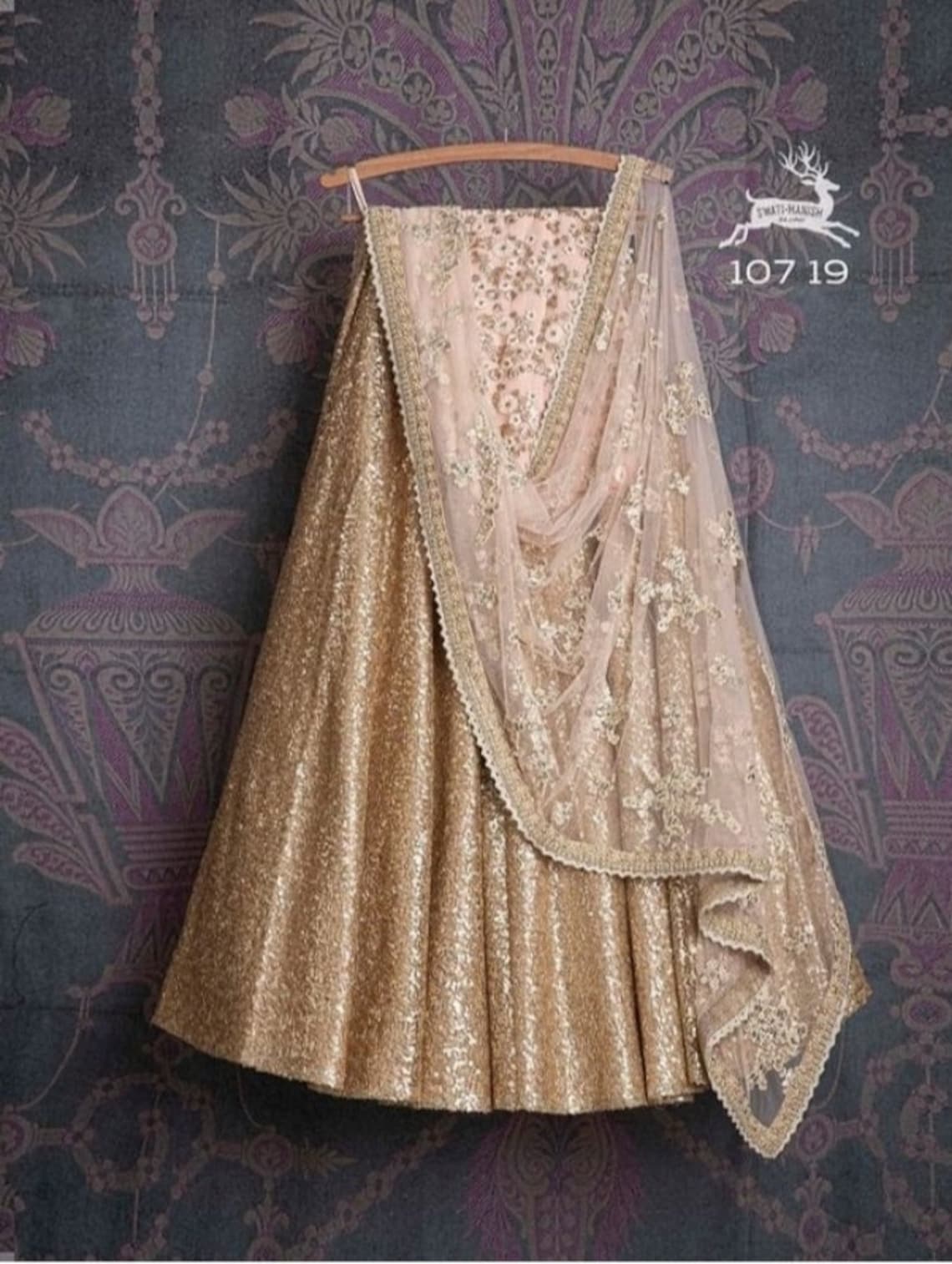 Beautiful Golden Color Designer Lehenga Sequince Lengha Choli - Etsy