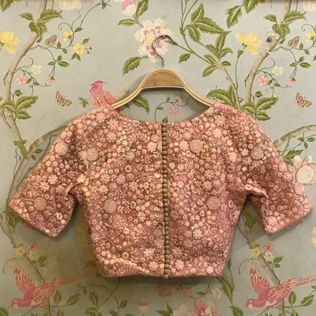 Peach Readymade Saree Blouse for Women Party Wear Blouses Fancy Sari ...