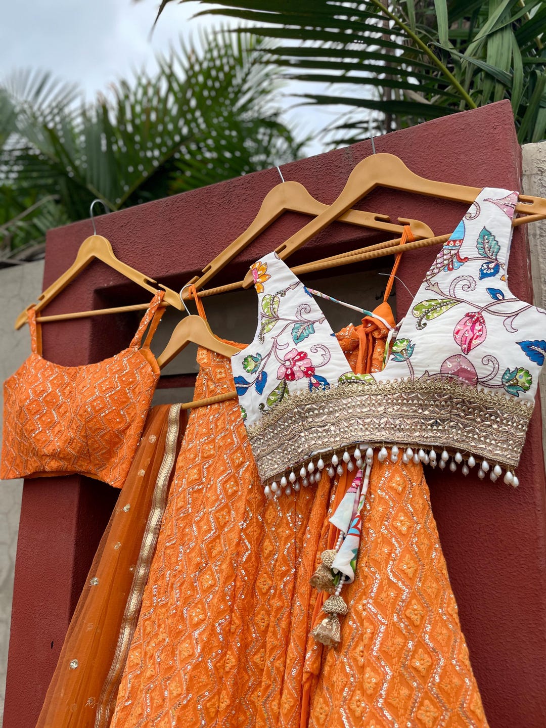 Deep V Neck Lehenga Choli for Women Indian Wedding Wear Choli Party ...