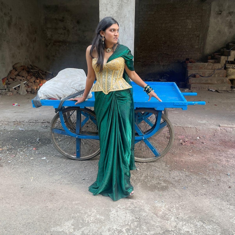 Indian Green Corset - Etsy