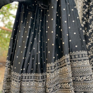 Designer Lehenga Wedding Party Wear Plus Size Blouse Custom Made Black ...