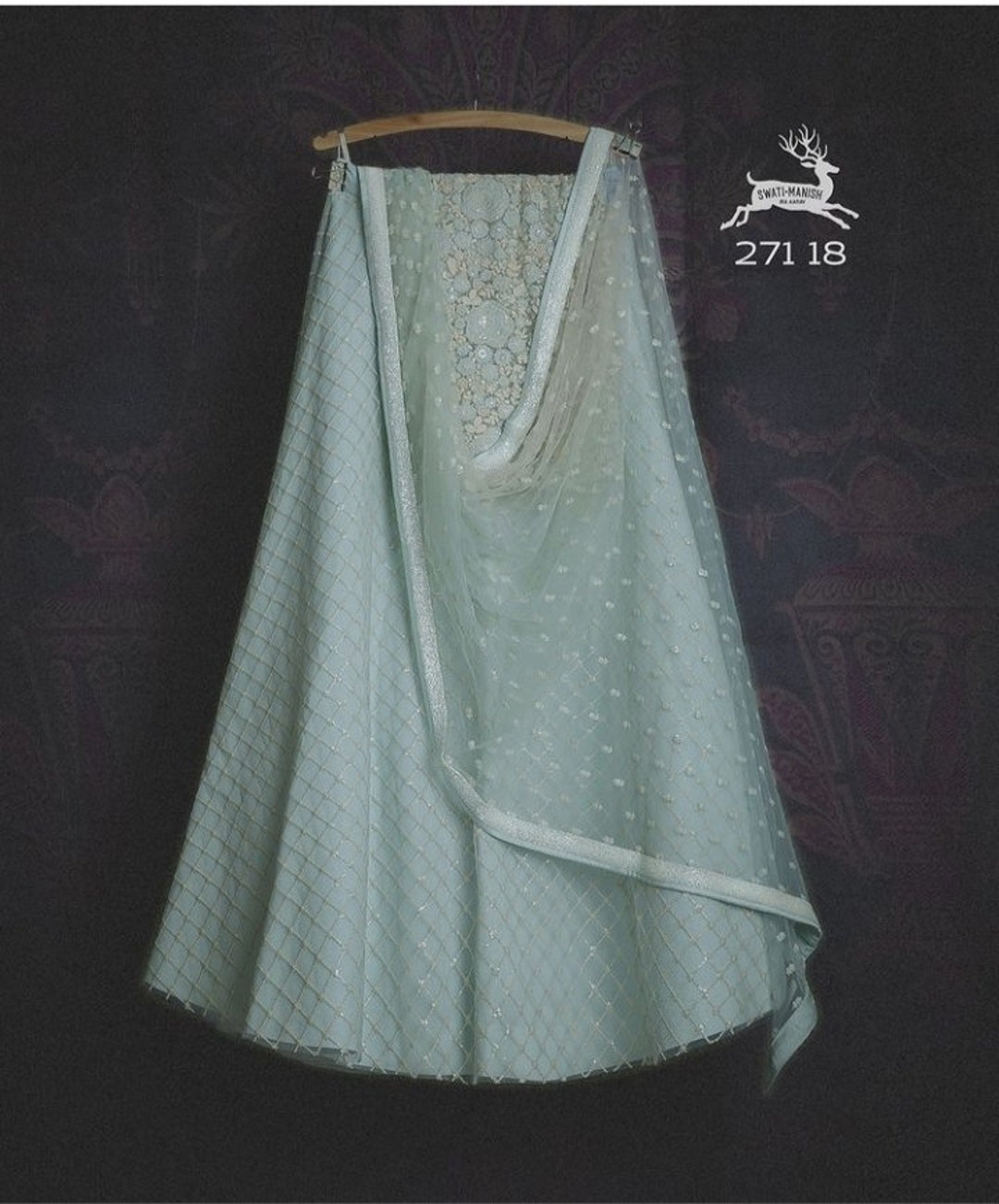 Beautiful Firozi Color Designer Lehenga Georgette Lengha Choli Wedding ...