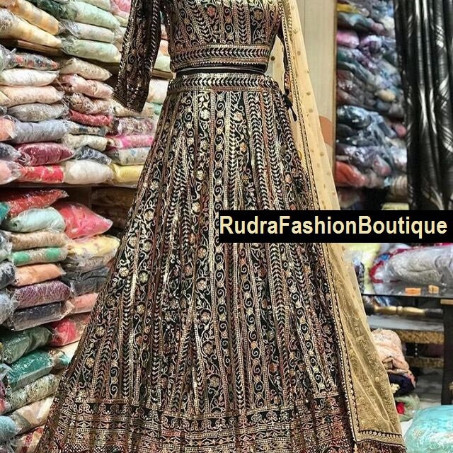 Emerald and Gold Lengha - Etsy