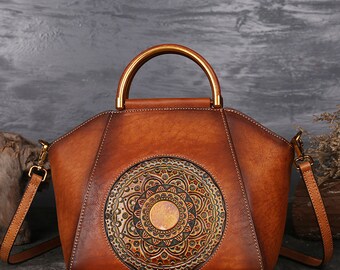 Embossed Leather Bag - Etsy