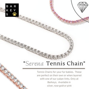 Iced Out Tennis Dog Chain/ Collar (SILVER, PINK, ROSEGOLD) - Etsy