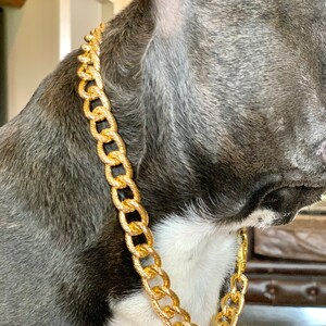 Texturized Cuban Link Dog Chain, Custom Dog Chain, Handmade Dog Collar ...