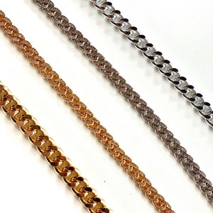 Silver Iced Out Cuban Link Dog Chain/ Custom Dog Chain, Handmade Dog ...