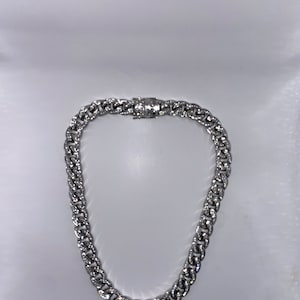 Silver Iced Out Cuban Link Dog Chain/ Custom Dog Chain, Handmade Dog ...