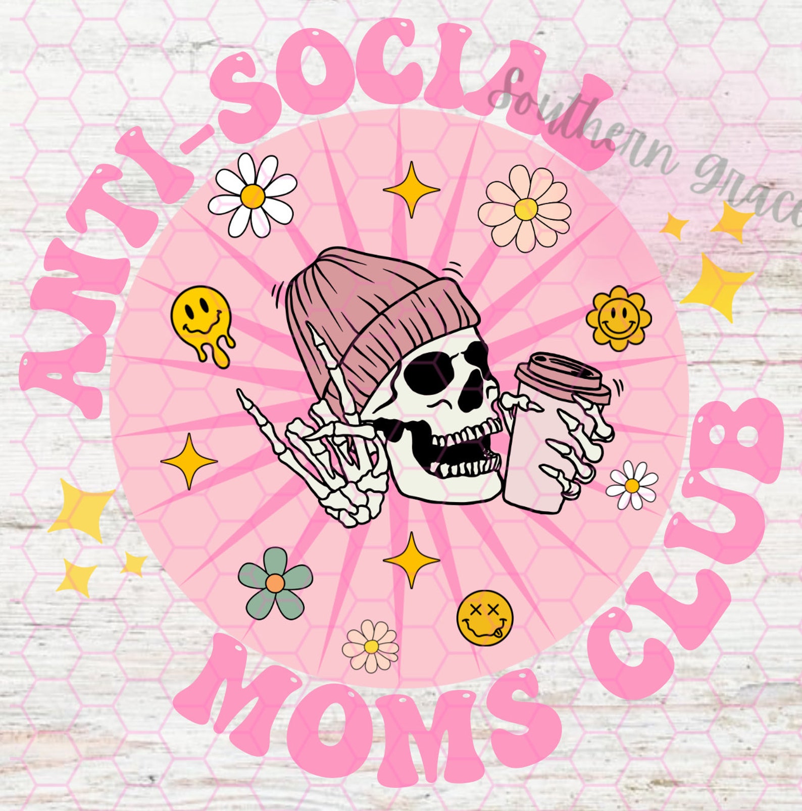 Anti Social Moms Club | PNG | Digital Download | Sublimation| DTF ...