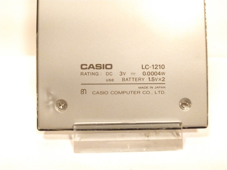 Vintage Calculator Casio LC-1210 12digit - Etsy