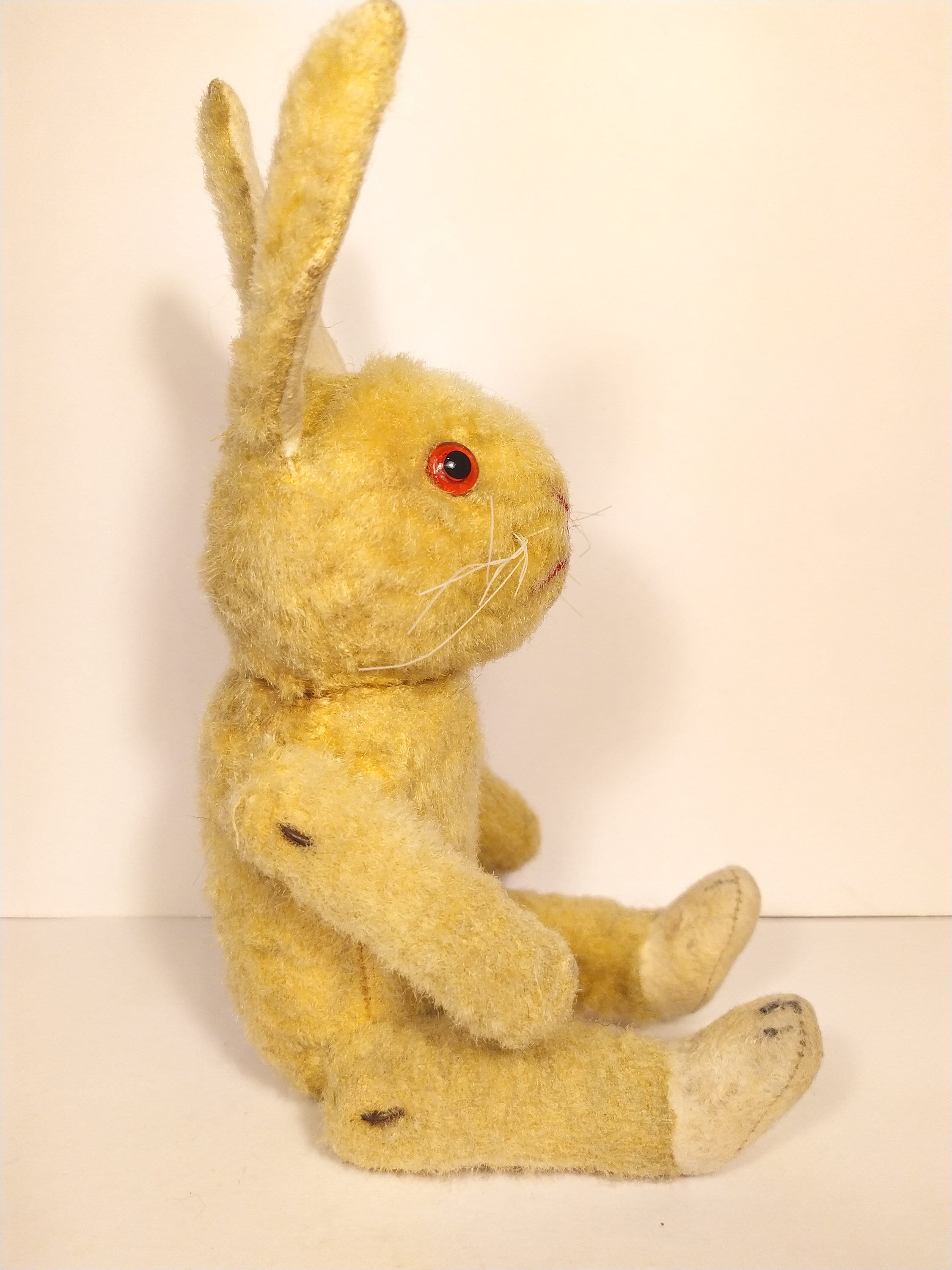 Vintage Toy Yellow Plush Rabbit 1940s - Etsy