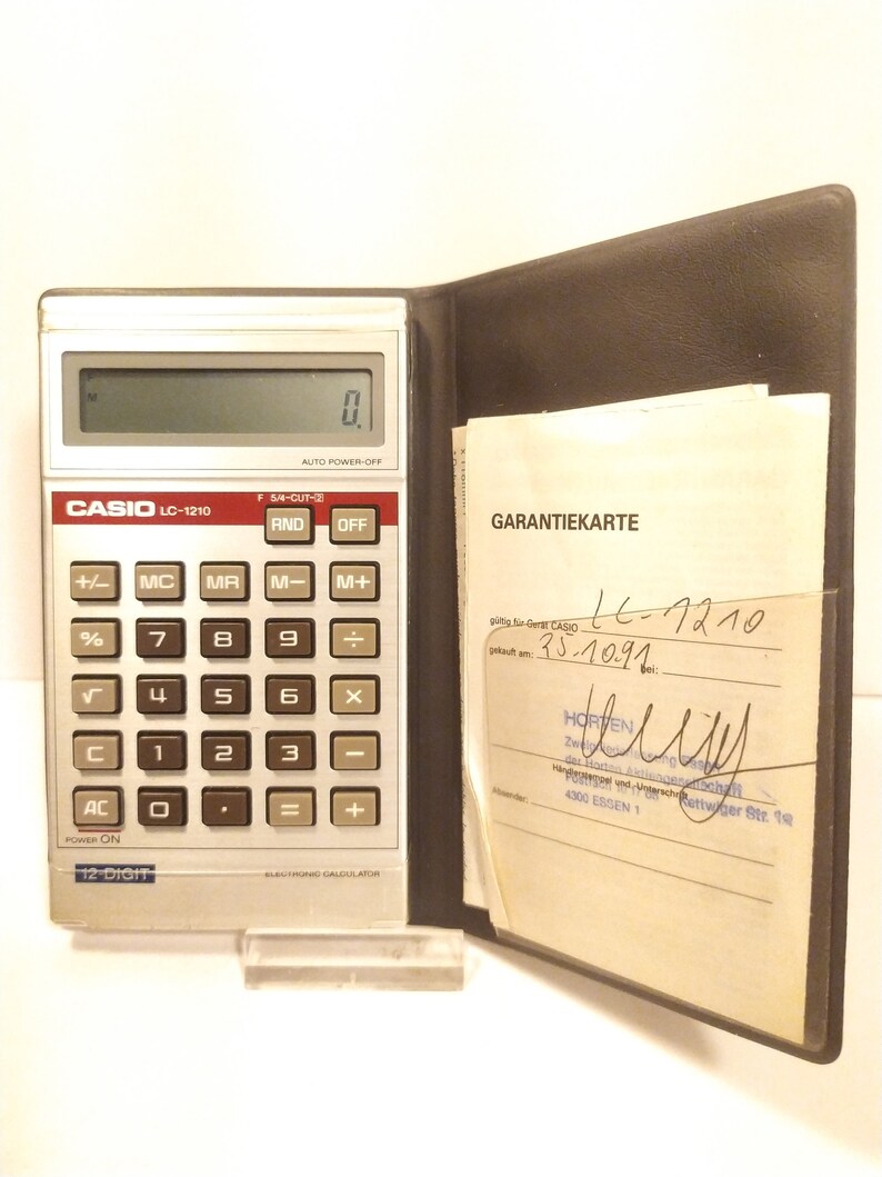 Vintage Calculator Casio LC-1210 12digit - Etsy
